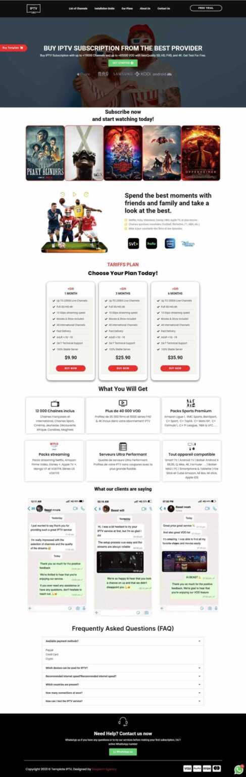 IPTV Template | WordPress IPTV Templates - IPTVWELL